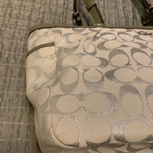 Coach | Bags | Silver Sparkly Coach Purse | Poshmark